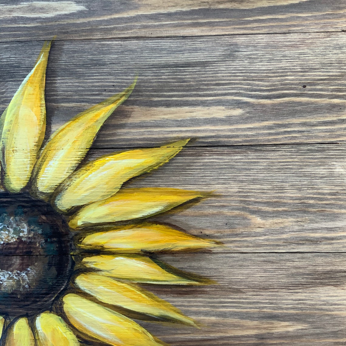 Wood Pallet Sign,sunflower on Rustic Wood , Original Hand Painted by ...
