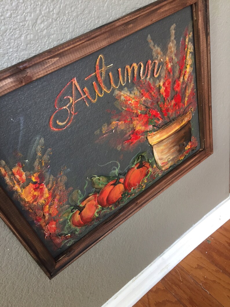 Fall Art MADE TO ORDER Hand Painting Fall Decor - Etsy