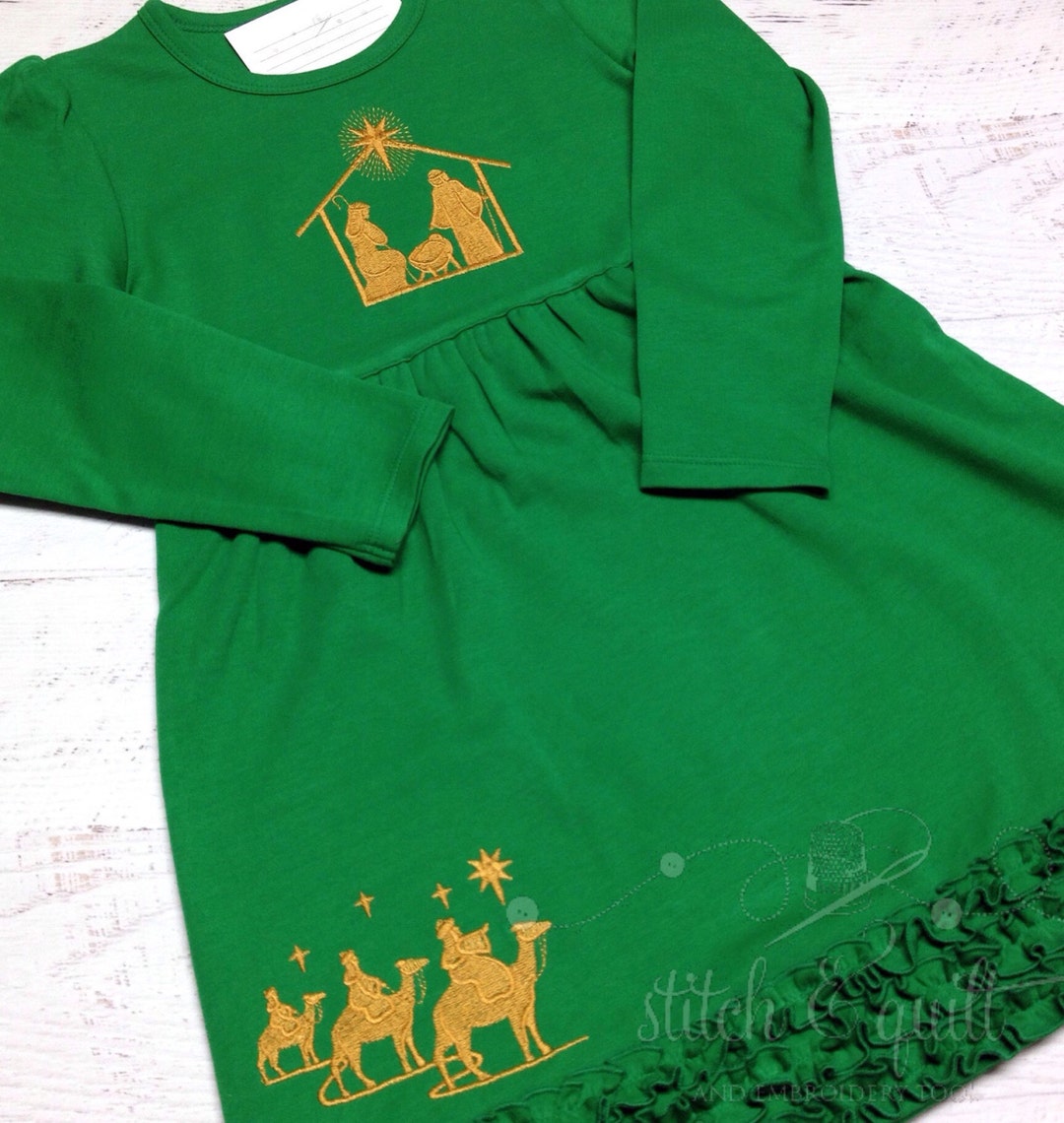 Christmas Dress, Nativity Dress, Girl's Christmas Dress, Christmas ...