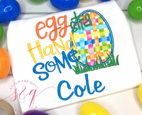 Egg-stra Hand Some Boy Easter Shirt Toddler Easter Shirt - Etsy