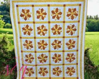 Colorful Hand Made Quilted Patchwork Queen Size Blanket, Hand Quilted ...