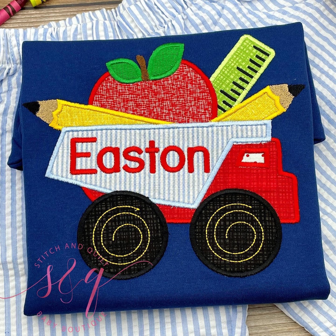 Boys Dump Truck Back to School Shirt, First Day of School Outfit With ...