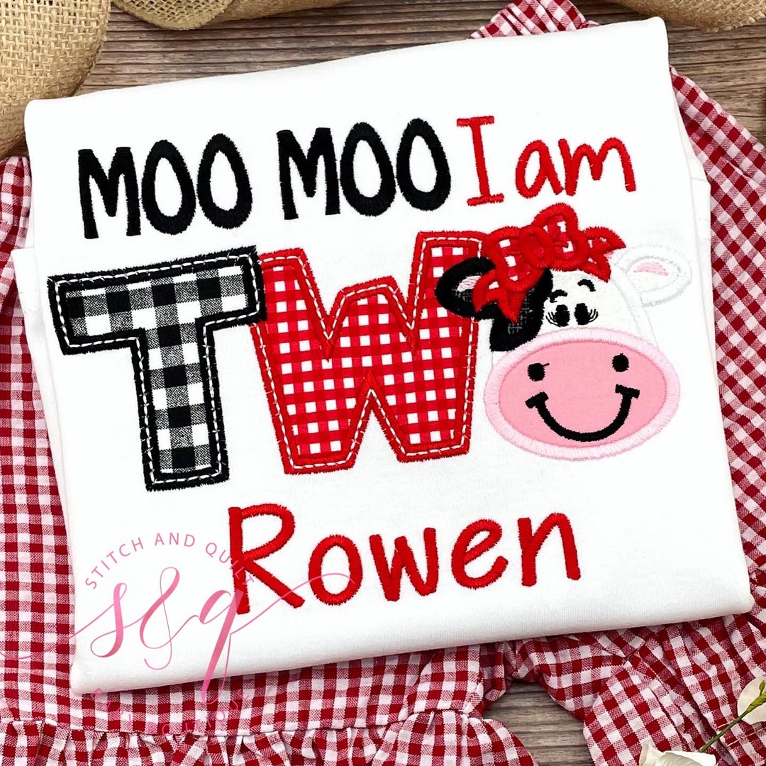 Second Birthday, Moo Two , Farm Birthday, Moo Turning Two, 2nd Birthday ...