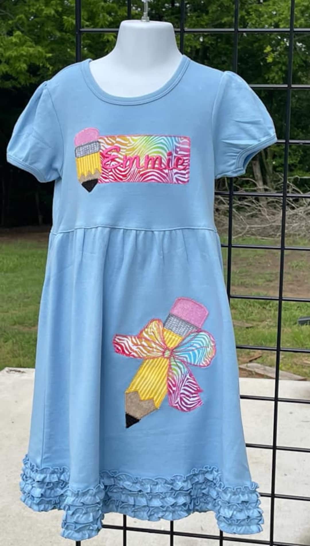 Girls Back to School Dress, Back to School, Pre School, Kindergarten ...