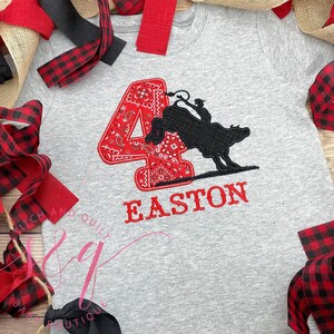Cowboy Rodeo Bull Riding Birthday Shirt, Rodeo Birthday, Western ...