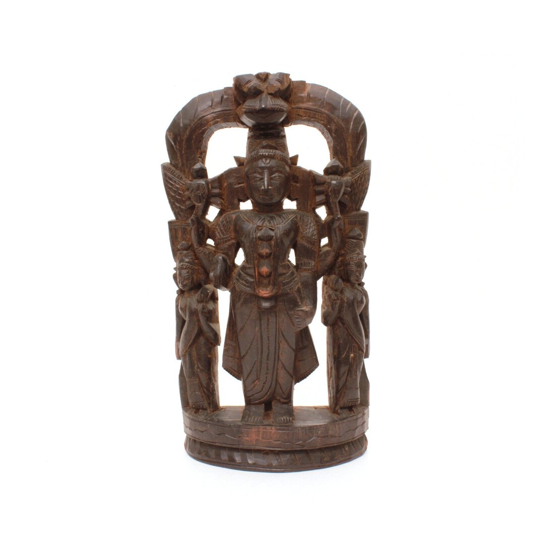 Antique Thai Shiva Hand Carved Wood Log Statue 10.5 High Thailand God ...
