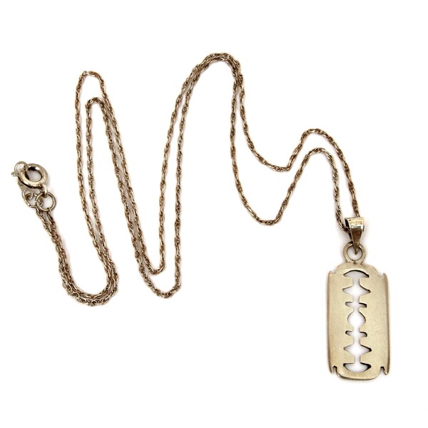 Razor Blade Necklace - Etsy