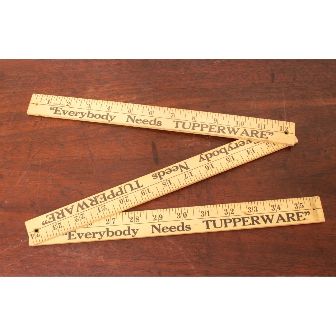 Tupperware Yardstick Advertising Folding Yard Stick EVERYBODY NEEDS ...