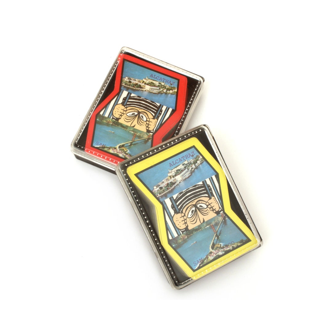 2 Decks Alcatraz Playing Cards Zig Zag Shape Prison Photo San Francisco ...