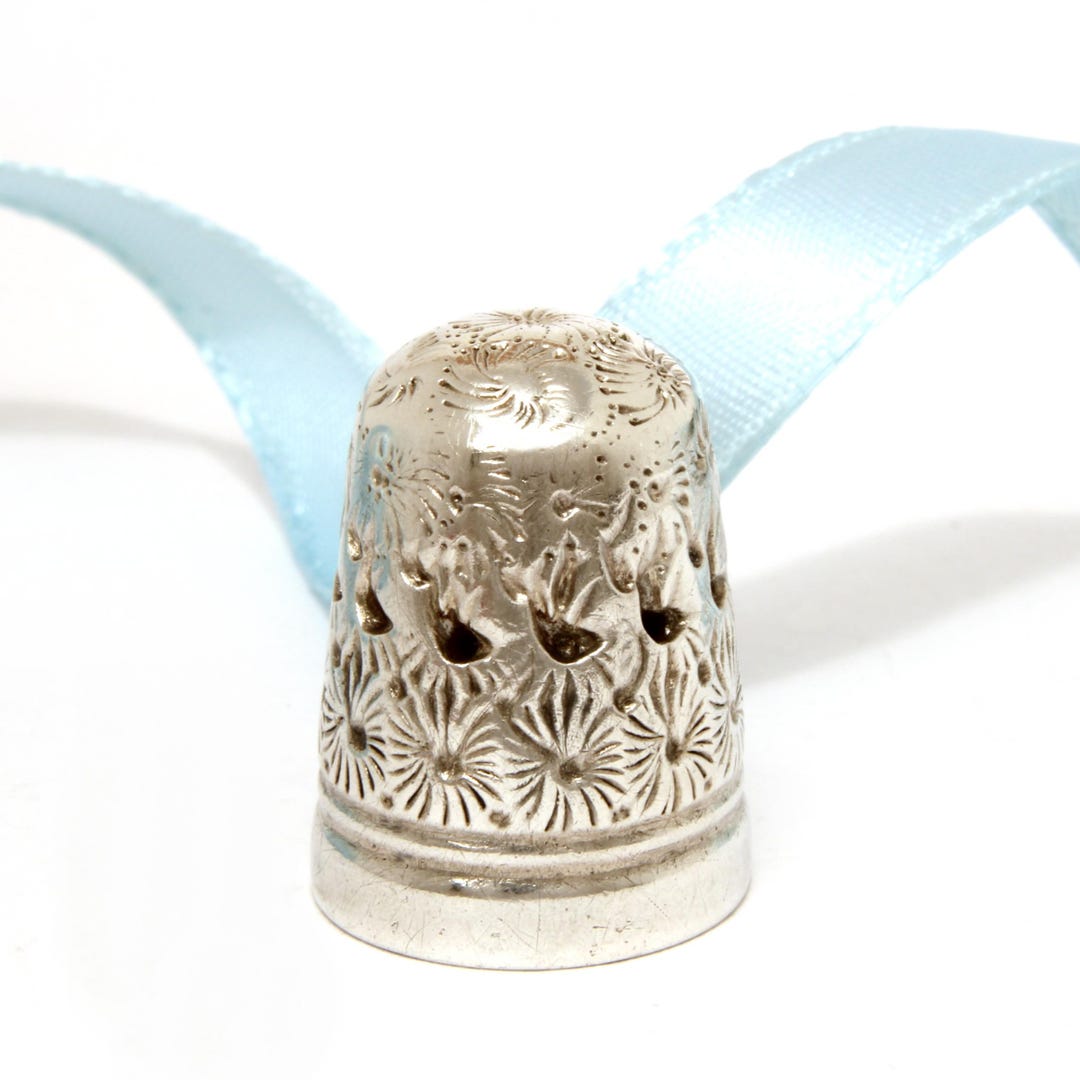 Charles Horner Dorcas Thimble Silver Clad Steel Antique Sewing Thimble ...