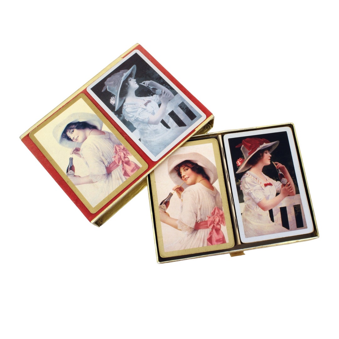 Coca Cola Playing Cards Calendar Girls Boxed by Congress, 2 Complete ...