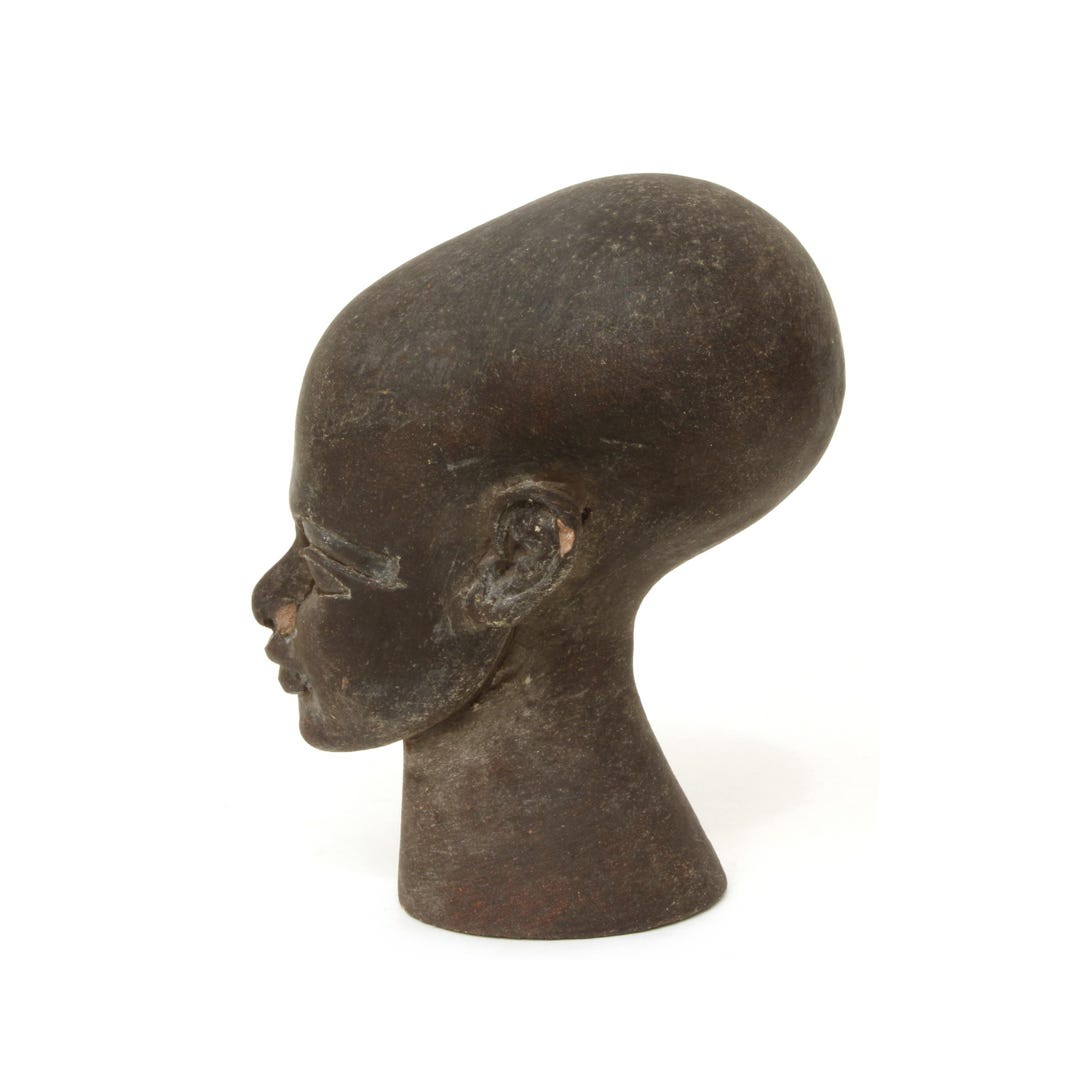 Egyptian Clay Bust Pharaoh of Egypt King Queen Princess Statue With ...