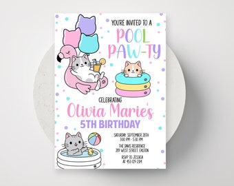 Cat Invitation - Etsy