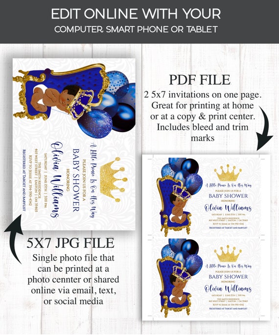Formal Royalty Baby Boy Elegant White and Gold Crown King Prince Royal ...