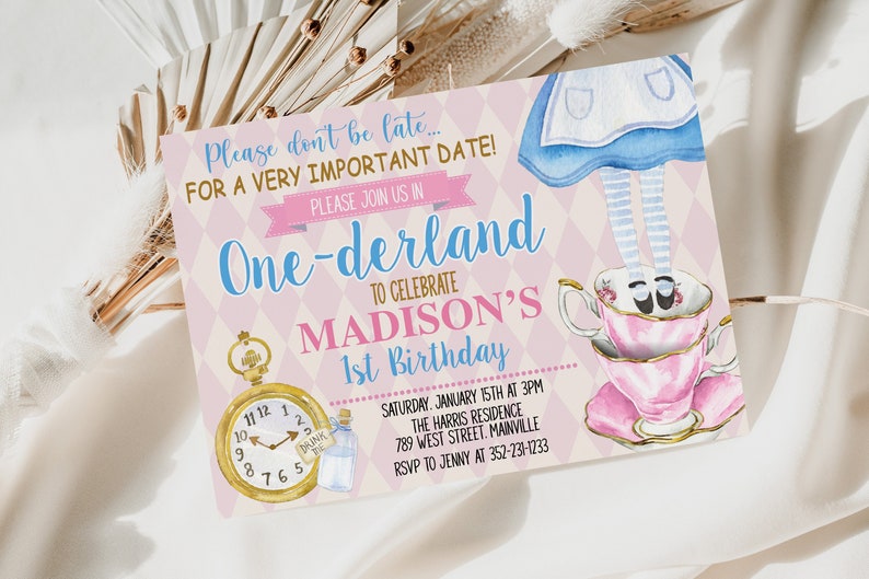 Alice in One-derland, Alice in Wonderland, First Birthday, One Year ...
