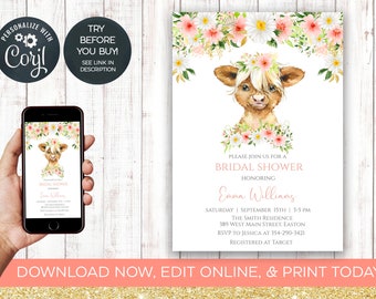 Cow Wedding Invitation - Etsy