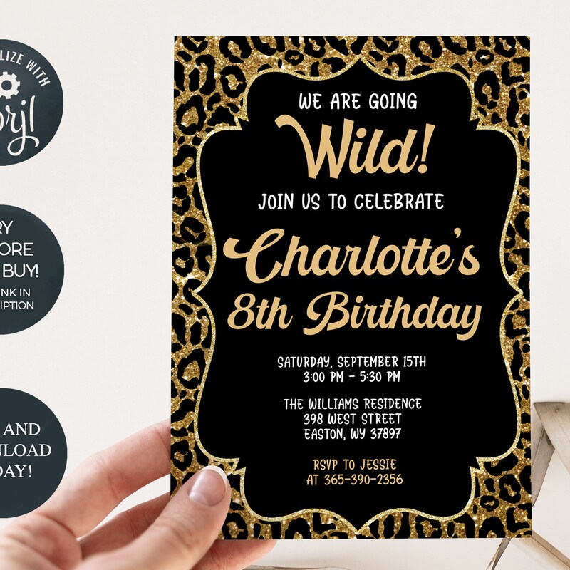 Leopard Print Invitations - Etsy