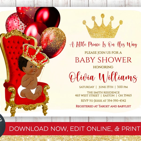 Red Baby Shower - Etsy