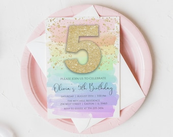 5th Birthday Invitation - Etsy