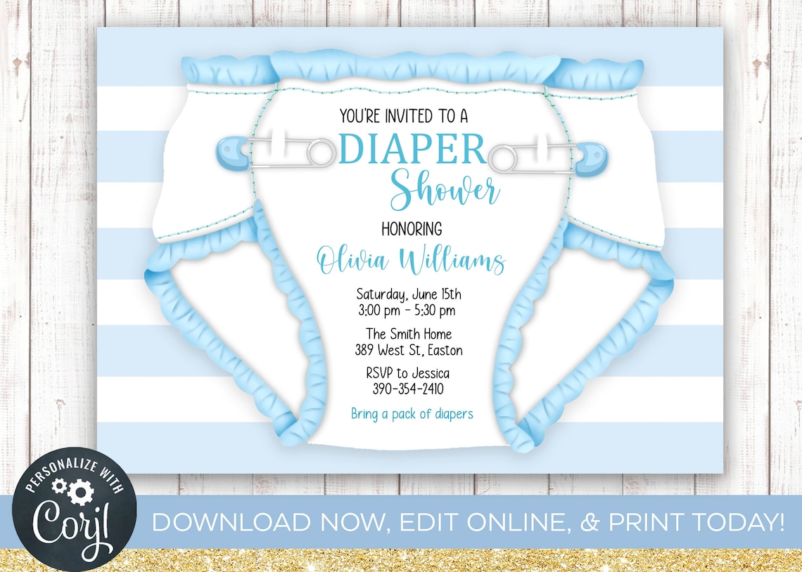 Diaper Shower Invitation Diapers and Wipes Boy Baby Boy - Etsy Diaper Shower Invitation Diapers and Wipes Boy Baby Boy - Etsy