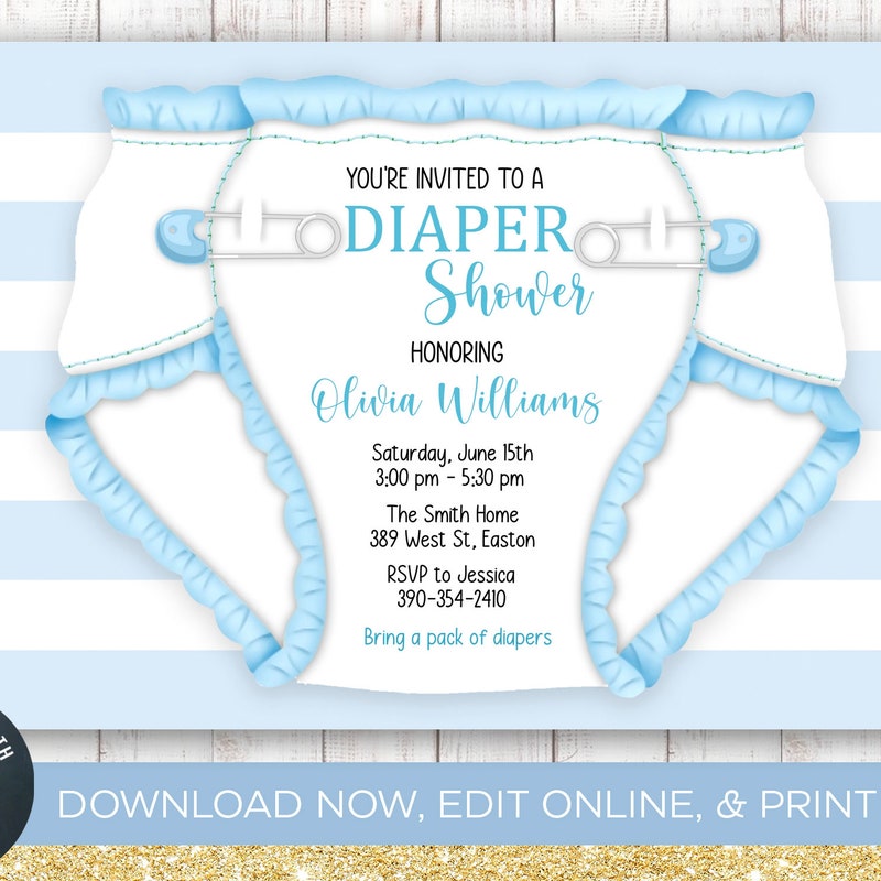 Diaper Shower Invitation - Etsy