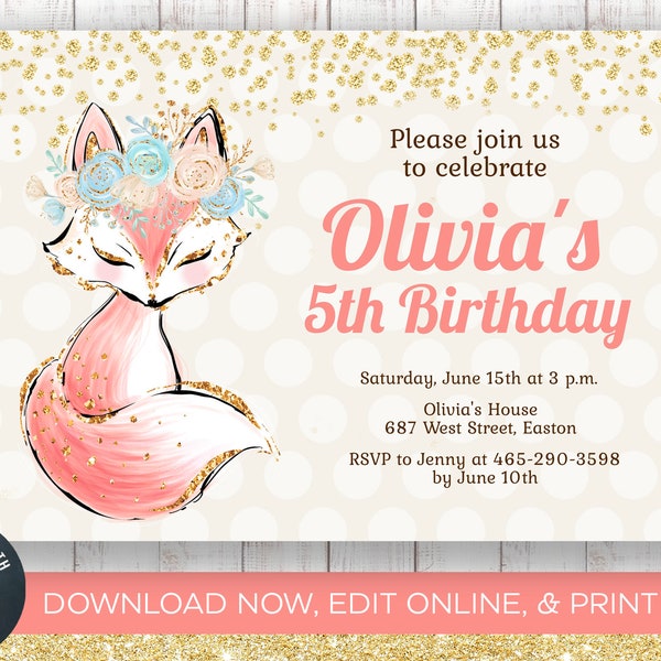 Fox Birthday - Etsy