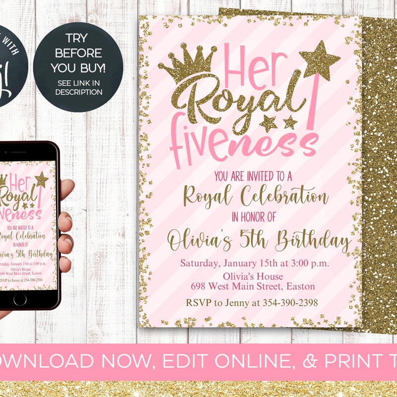 Your Royal Fiveness - Etsy
