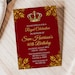 Instant Download - Royal Birthday Party Invitation - King Queen - Red ...