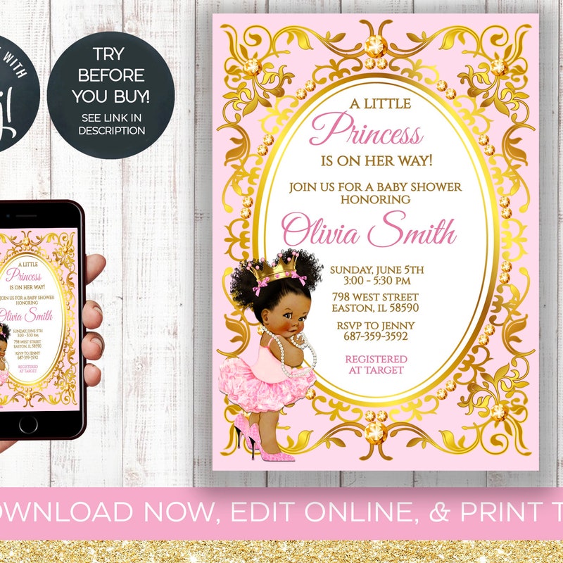 Princess Baby Shower - Etsy