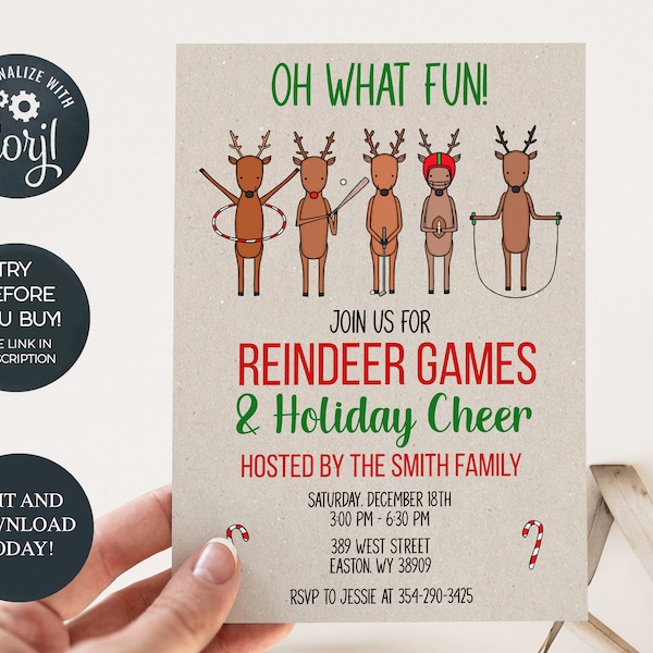 Reindeer Games - Etsy