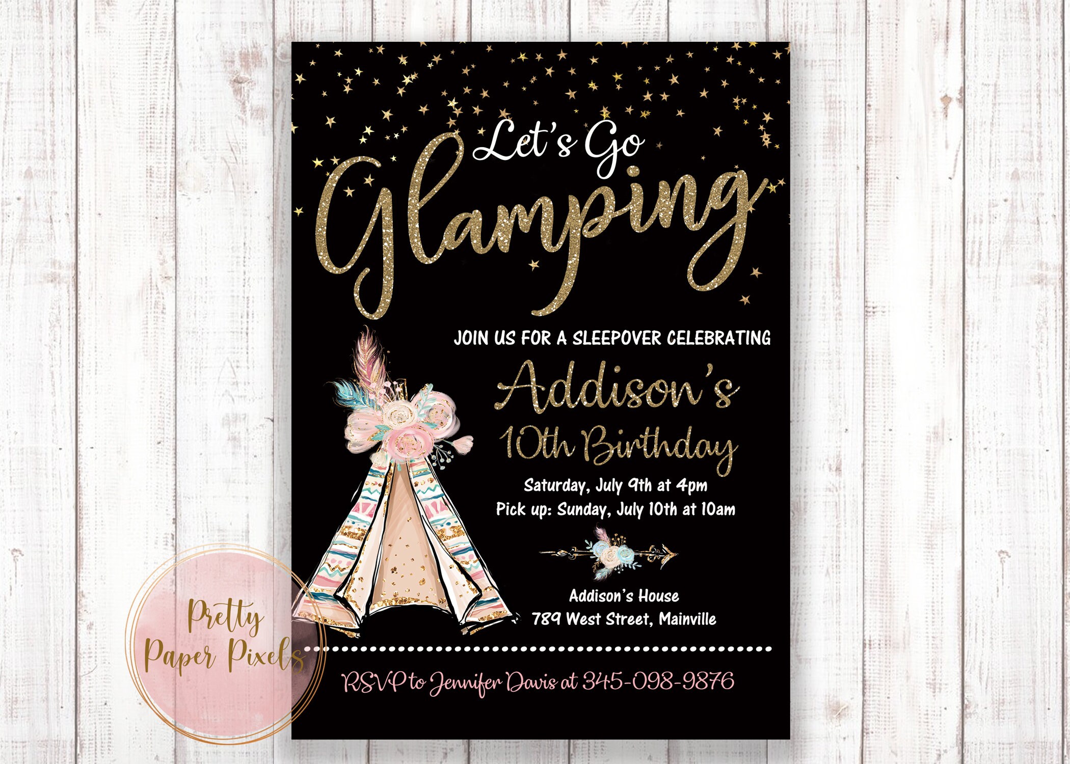 Paper & Party Supplies sleepover boy pajama pyjama party blue black ...