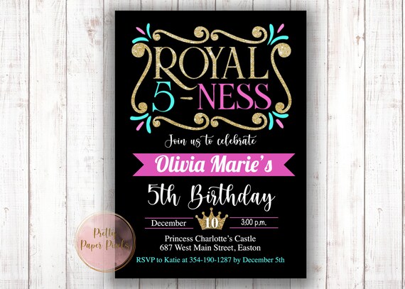 Invitations Invitations & Announcements 5th Five-ness Her Royal ...