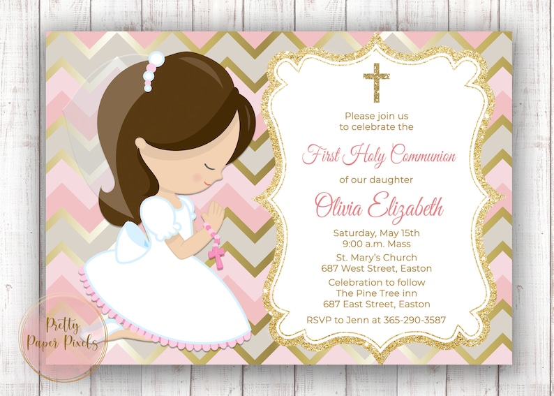 First Holy Communion Invitation Communion First Communion - Etsy