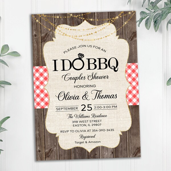 Couples Wedding Shower Cookout Invitation - Etsy