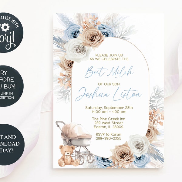 Brit Milah Announcement Etsy