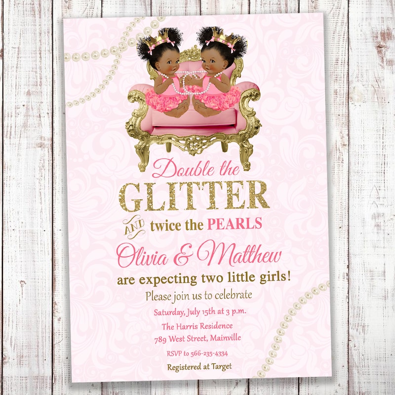 Baby Shower Invitation Twins - Etsy