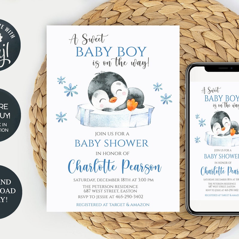 Penguin Baby Shower - Etsy
