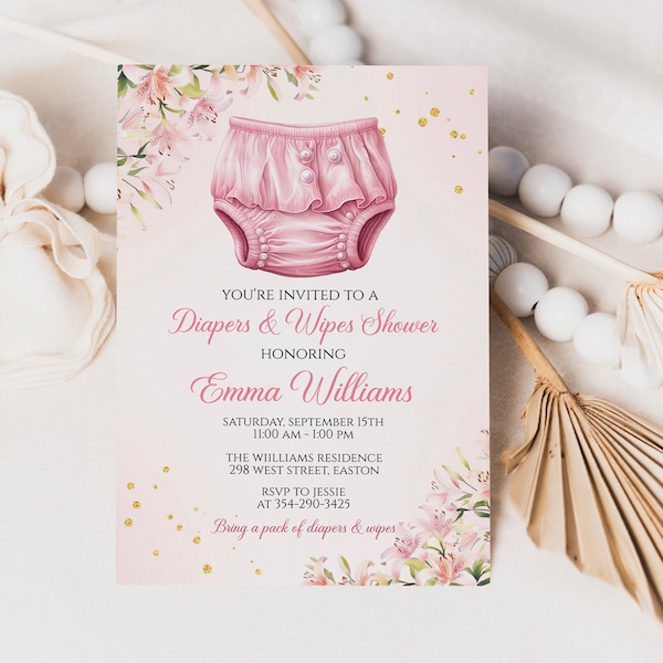 Diaper Shower Digital Invitation Editable - Etsy Diaper Shower Digital Invitation Editable - Etsy