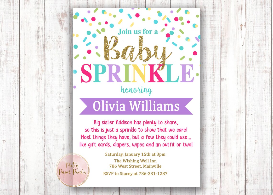 Baby Sprinkle, Girl, Boy, Couples, Pink, Blue, Baby Shower, Sprinkles ...