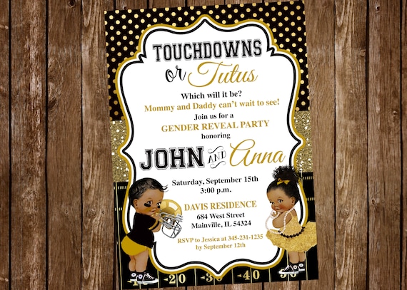 Football Tutus Princess Ballerina Invitation Touchdowns | Etsy