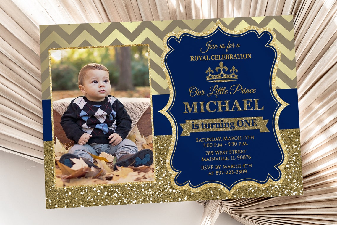 Prince Birthday Party Invitation Prince King Royal 1st - Etsy