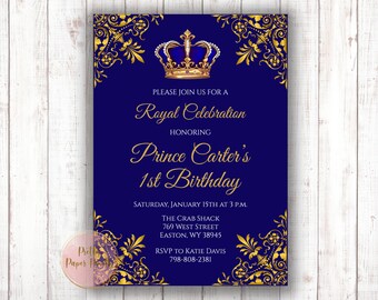 Royal Birthday Party Invitation King Prince Royal - Etsy