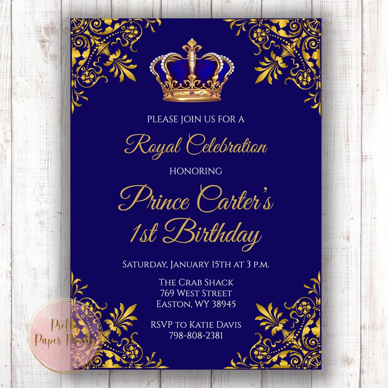Crown Invitation - Etsy UK