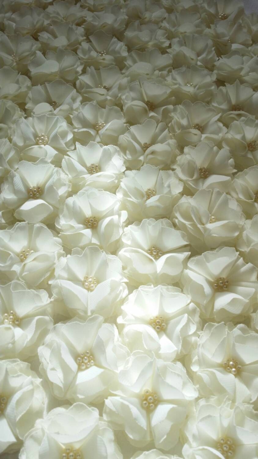 Ivory Fabric Flowers Decorations Appliques Embellishments - Etsy