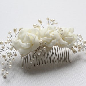 Wedding Headpieces Ivory Rose Hairpiece Bridal Hair Comb | Etsy