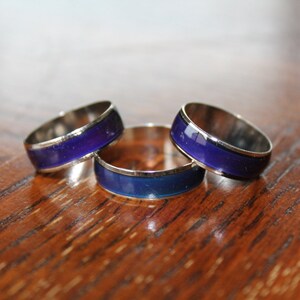 Retro 90's Mood Ring, Color Sensitive, Vintage Band Ring, Novelty ...