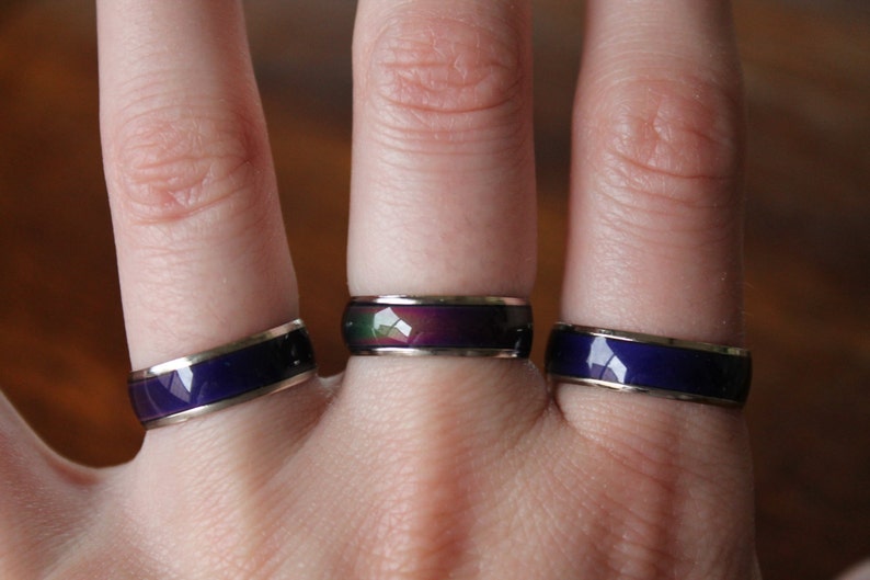 Retro 90's Mood Ring Color Sensitive Vintage Band Ring - Etsy