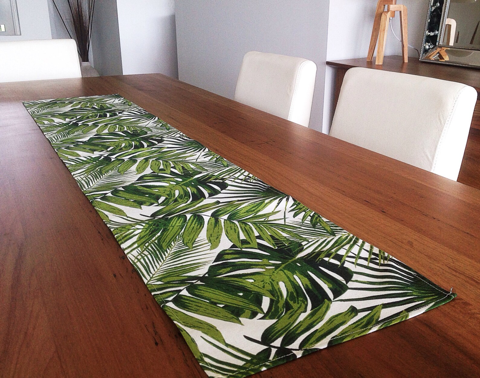 Palm Leaves Tropical Table Runner Coastal Classic. Vintage - Etsy