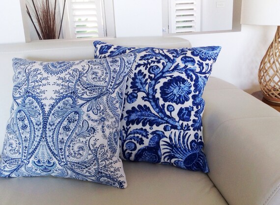 White And Blue Cushions