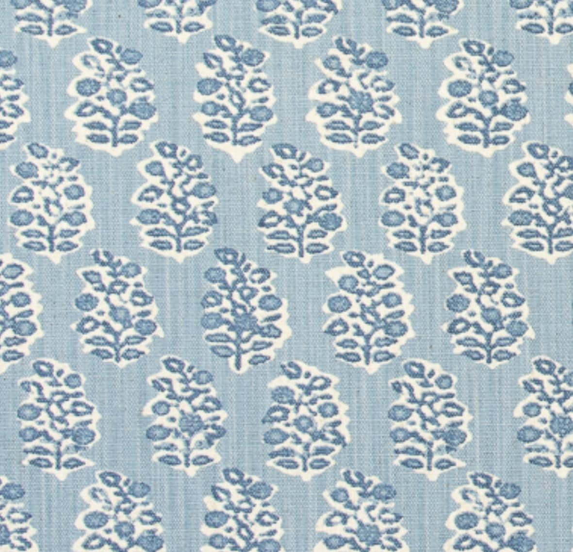 Hamptons Style Pillow Cover: Light Blue Jacobean, Linen Blend - Etsy